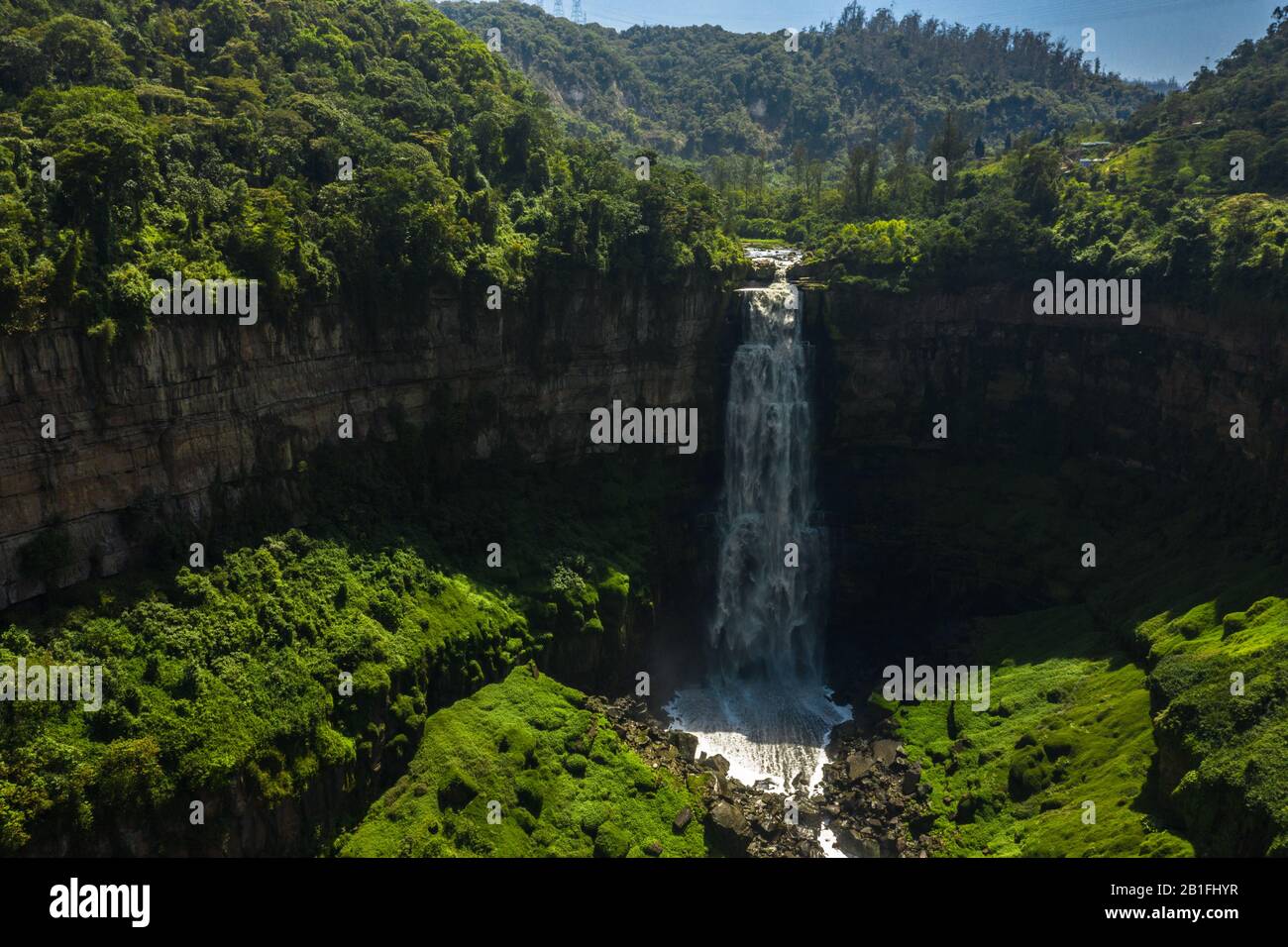 Aerial view of the El Salto de Tequendama waterfall Stock Photo - Alamy