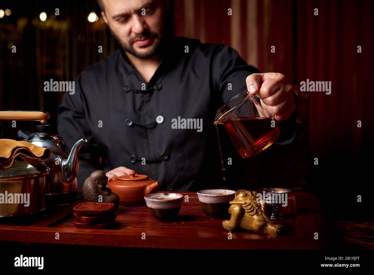 Tea ceremony. The traditional way of making tea Stock Photo - Alamy