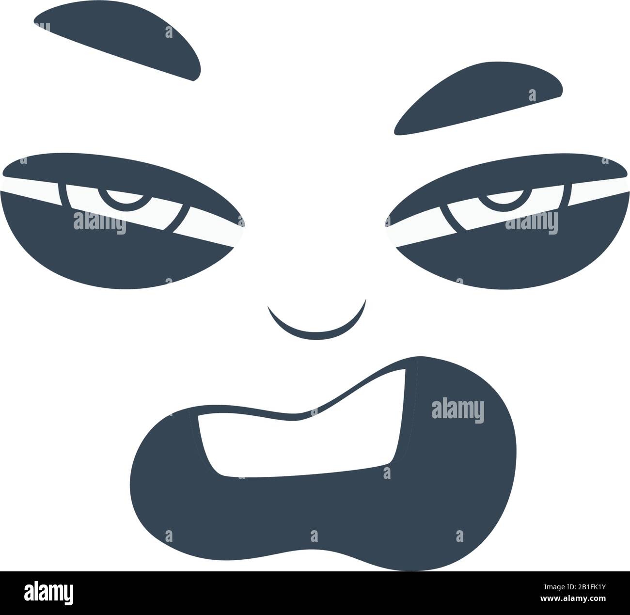 Angry or mad face. Stock Vector illustration isolated on white ...