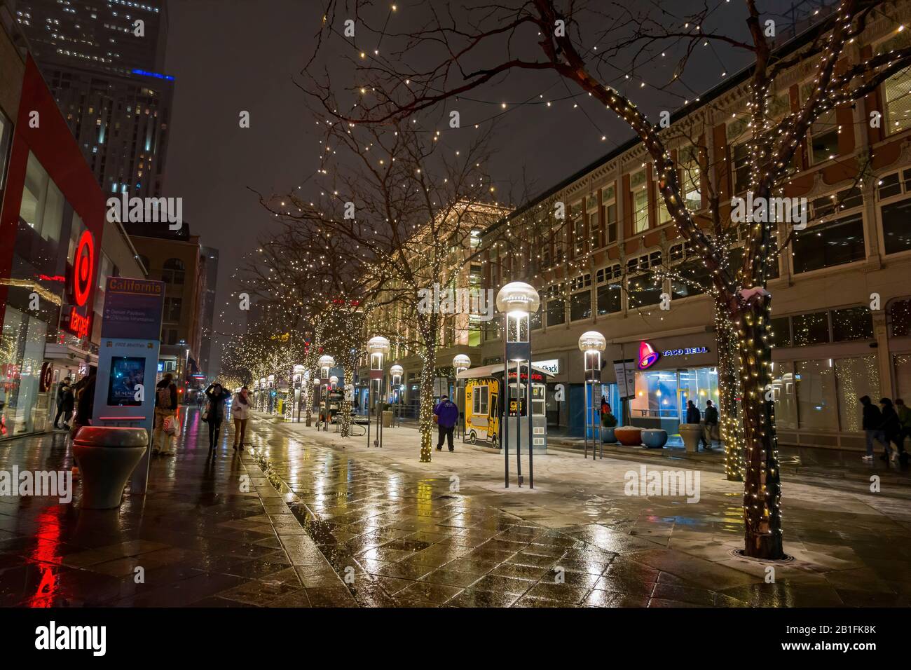 Downtown street at night colorado hi-res stock photography and images ...