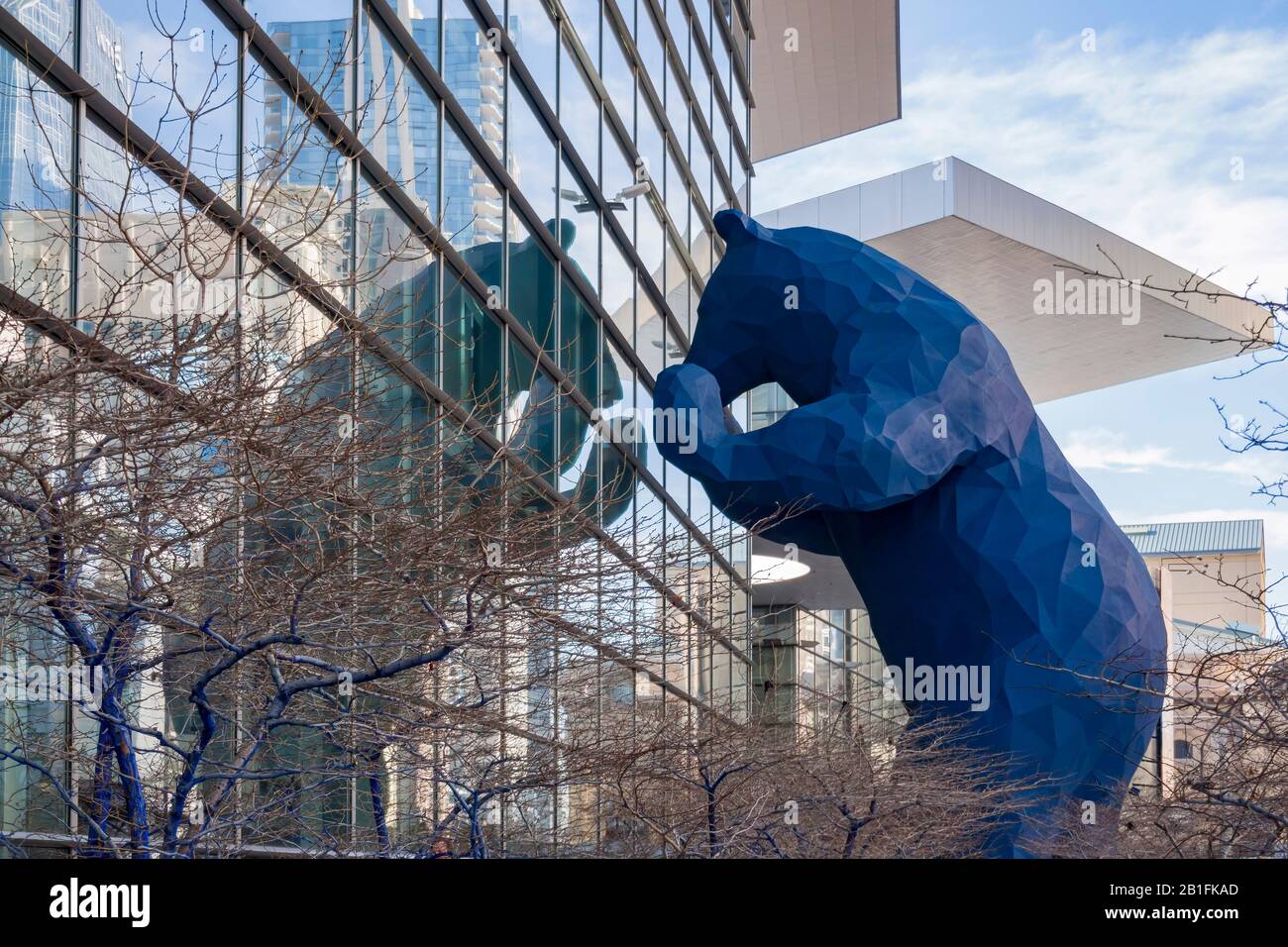Denver, FEB 14: Afternoon view of the famous big Blue Bear by the ...