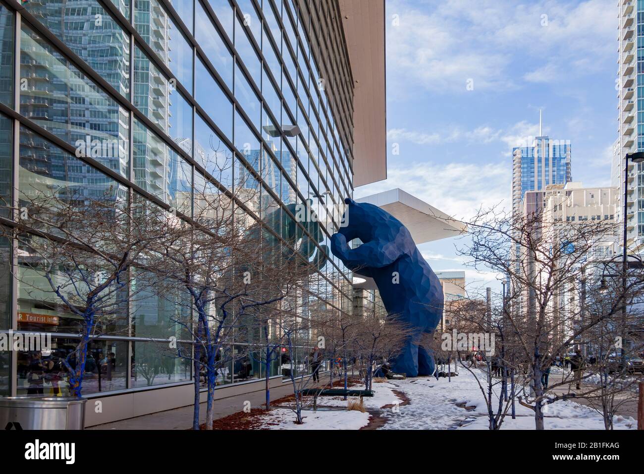 Denver, FEB 14: Afternoon view of the famous big Blue Bear by the ...