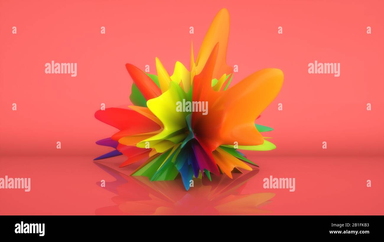 3d render. Abstract sculpture background Stock Photo - Alamy