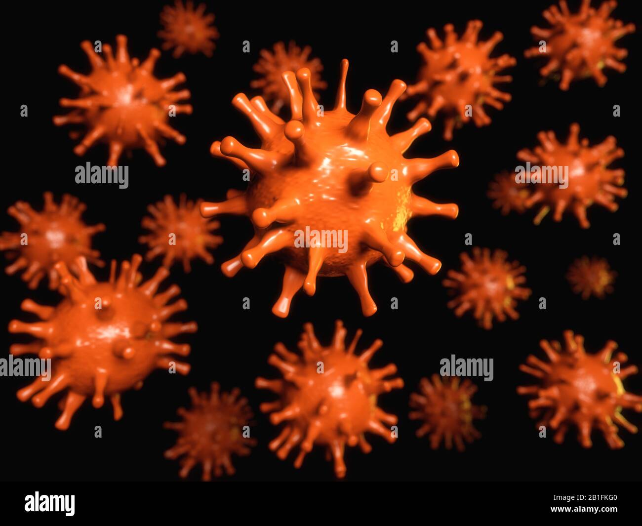 3d render. Abstract virus illustration concept Stock Photo - Alamy