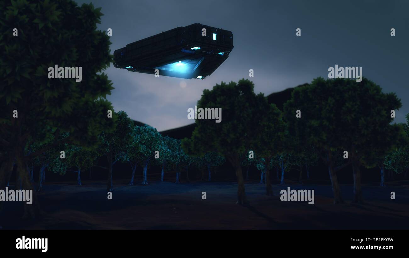 3d render. Unidentified flying object Stock Photo - Alamy