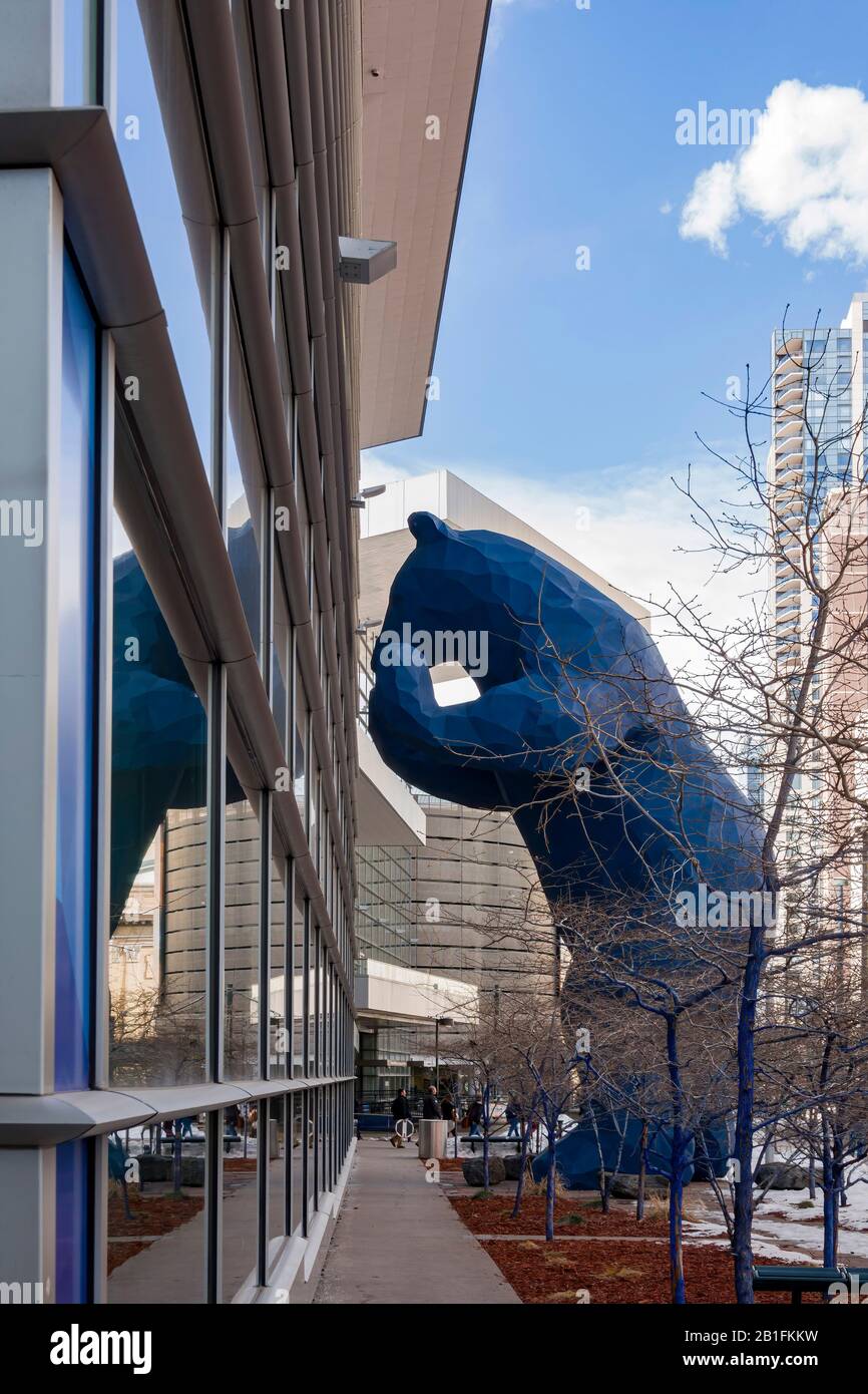 Denver, FEB 15: Afternoon view of the famous big Blue Bear by the ...