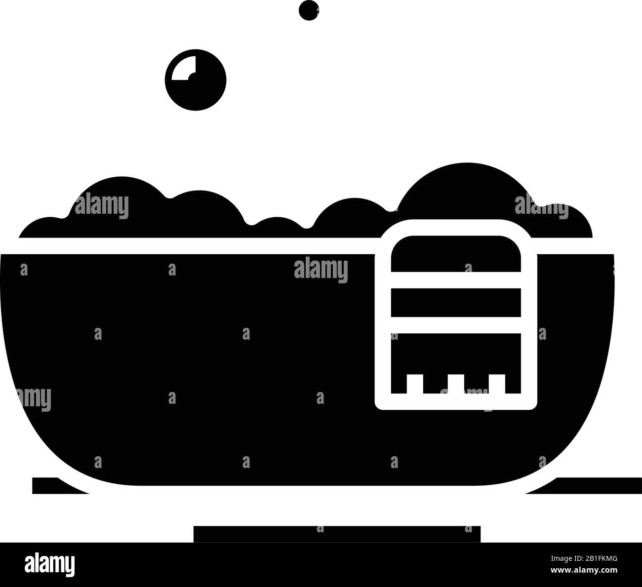 Bathing black icon, concept illustration, vector flat symbol, glyph ...