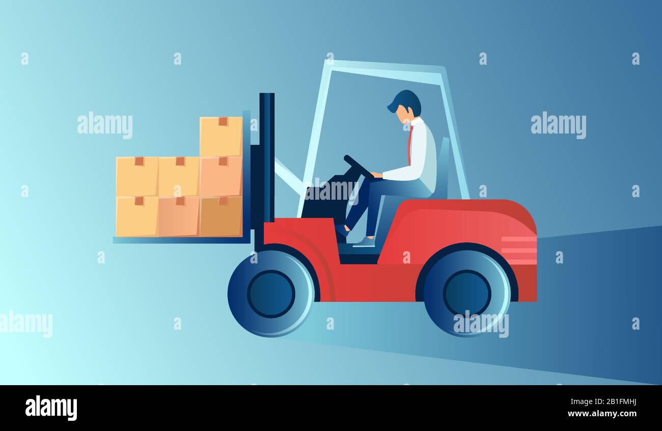 Delivery forklift hi-res stock photography and images - Alamy