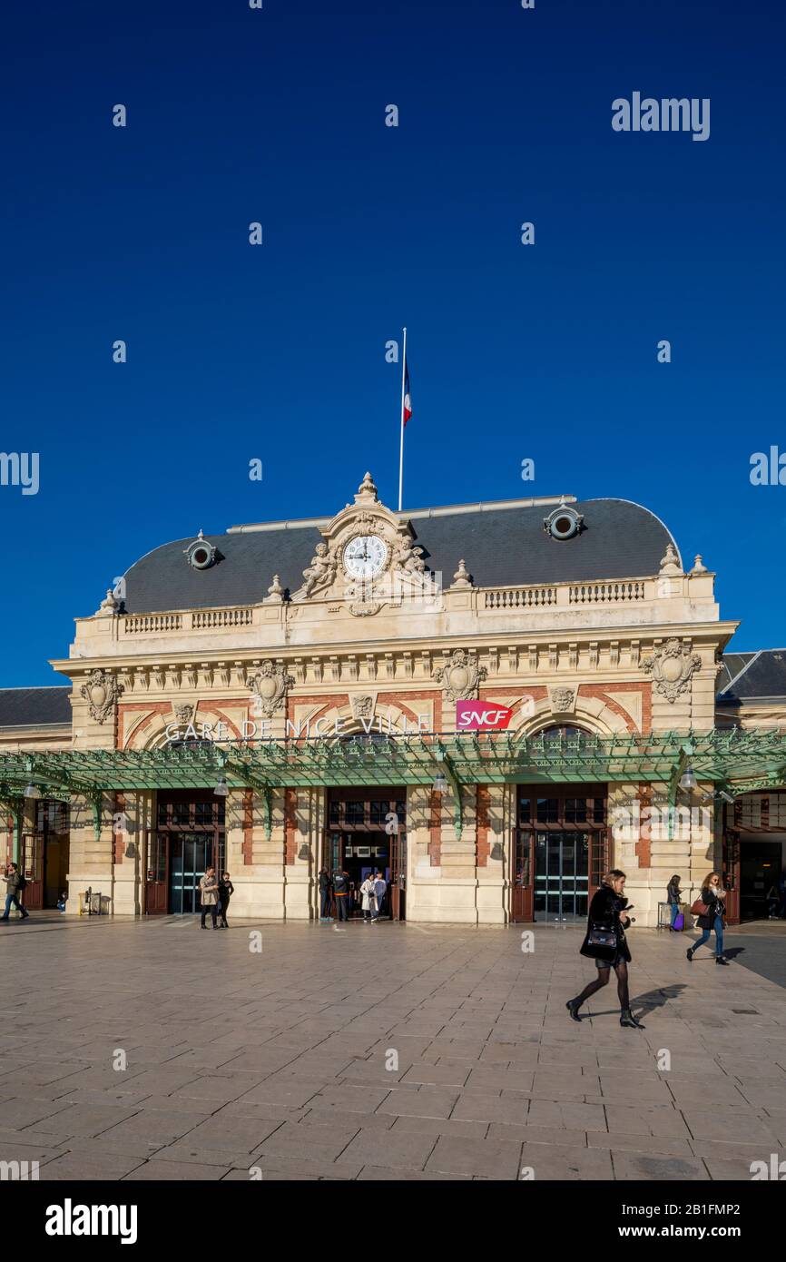 Nice Railway Station, Nice, South of France Stock Photo - Alamy