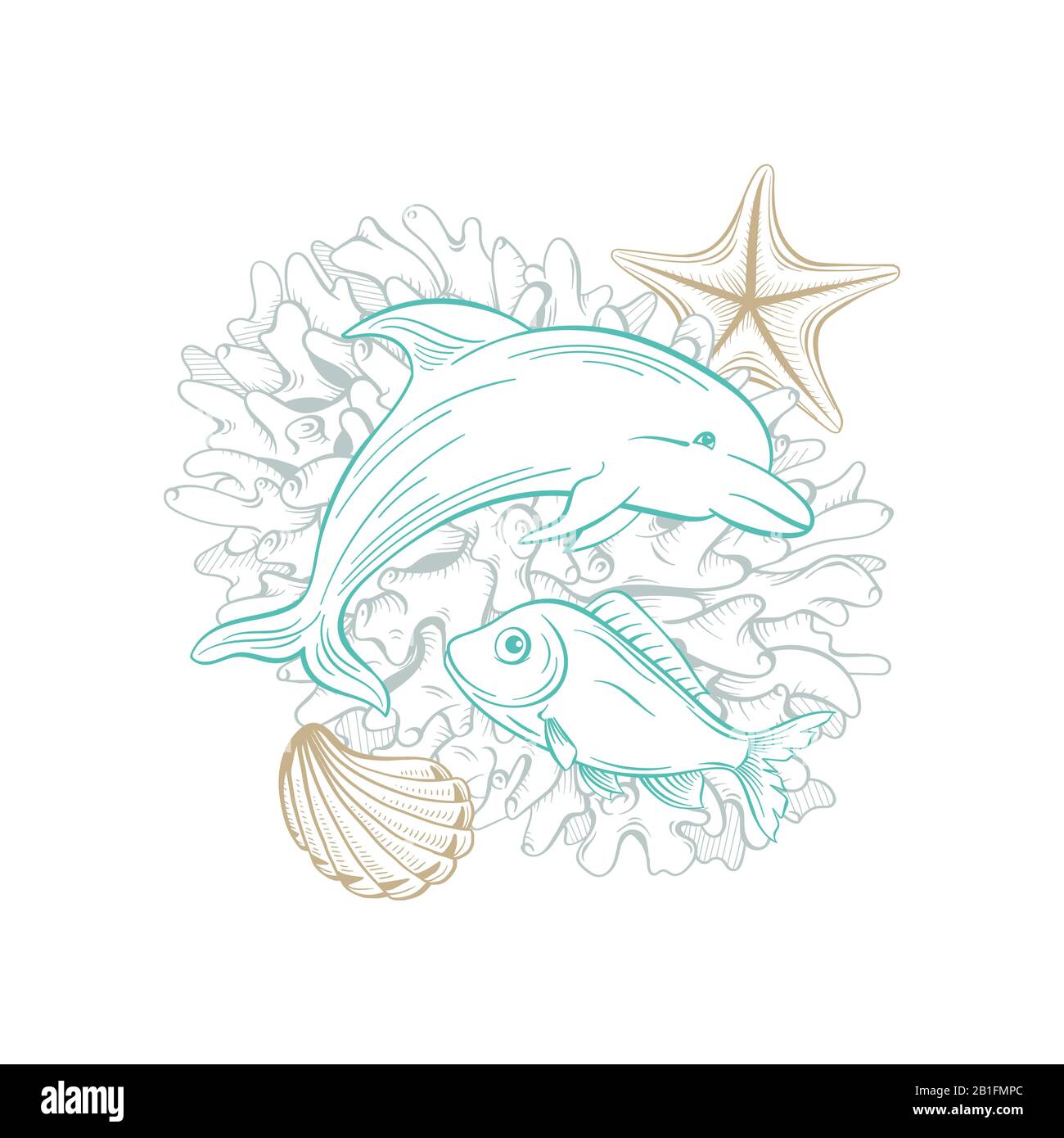 Tropical fish coral reef art hi-res stock photography and images - Alamy