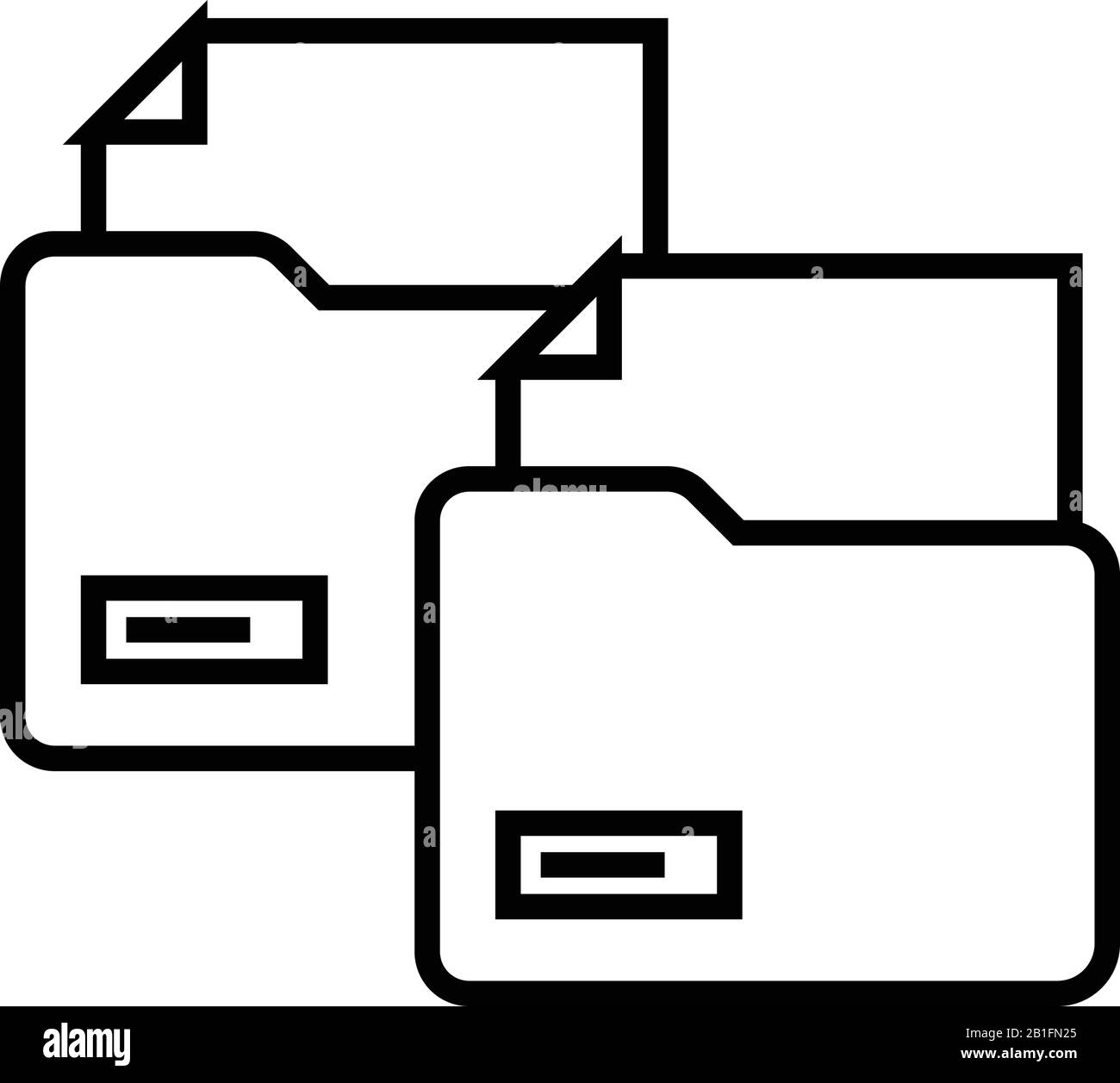Files line icon, concept sign, outline vector illustration, linear ...