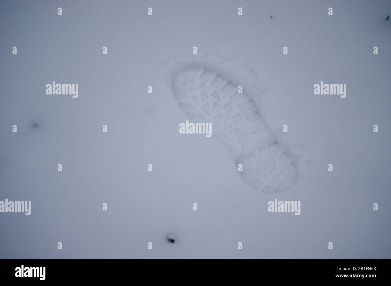 Footsteps in Snow Stock Photo - Alamy