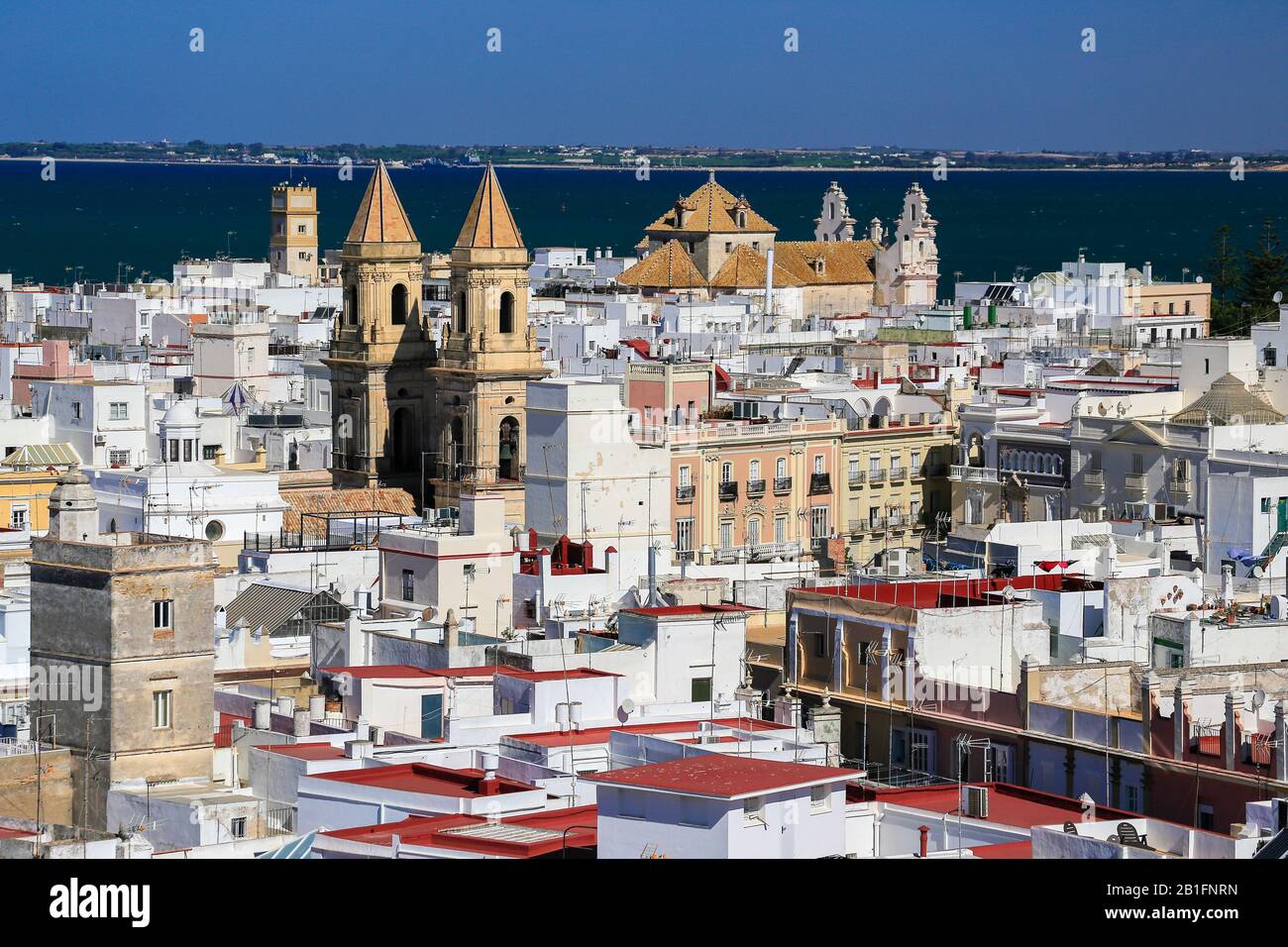 Cadiz - aerial view of the rooftops Stock Photo - Alamy
