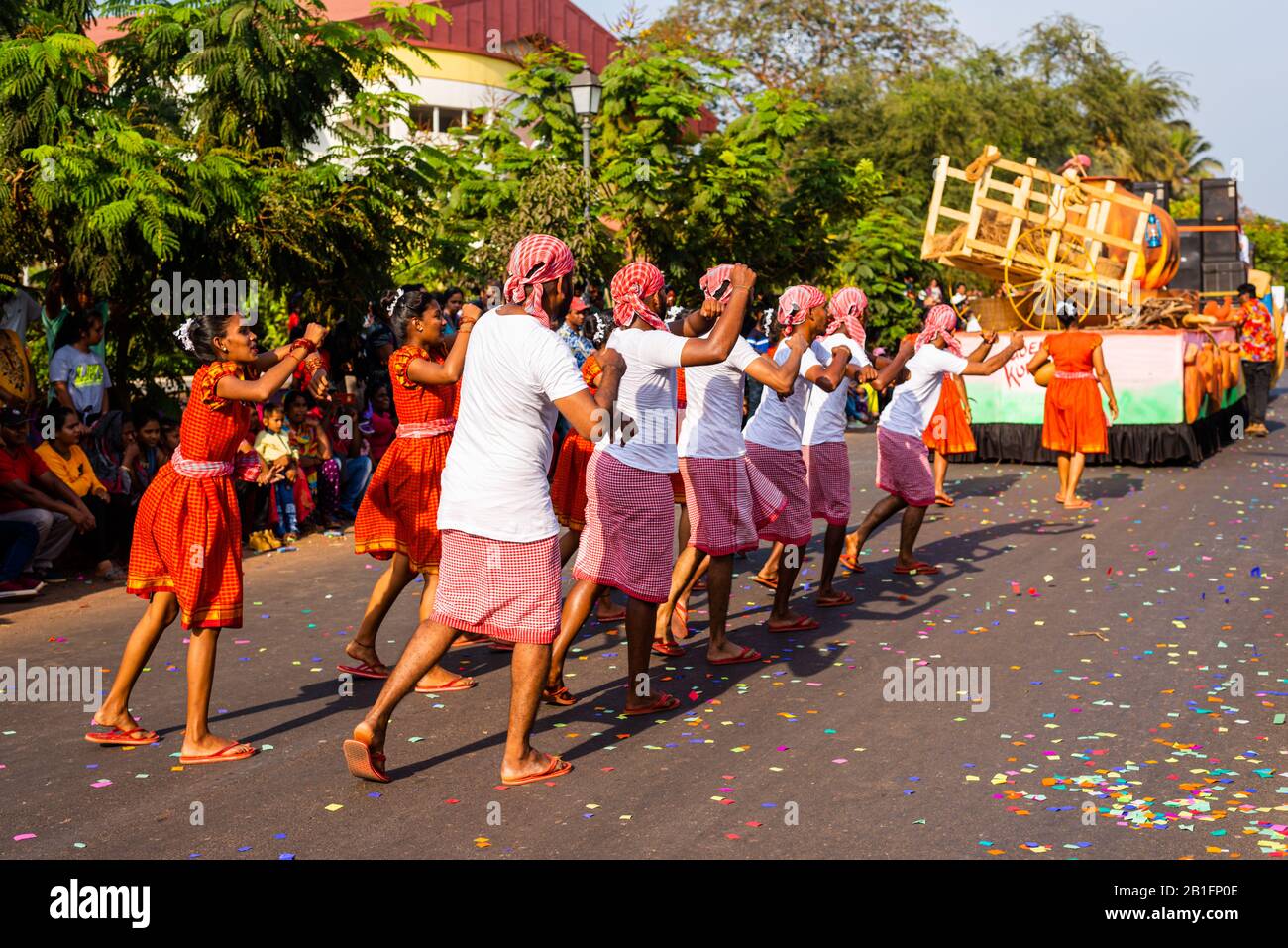Margao,Goa/India- Feb 23 2020: Floats and characters on display during ...