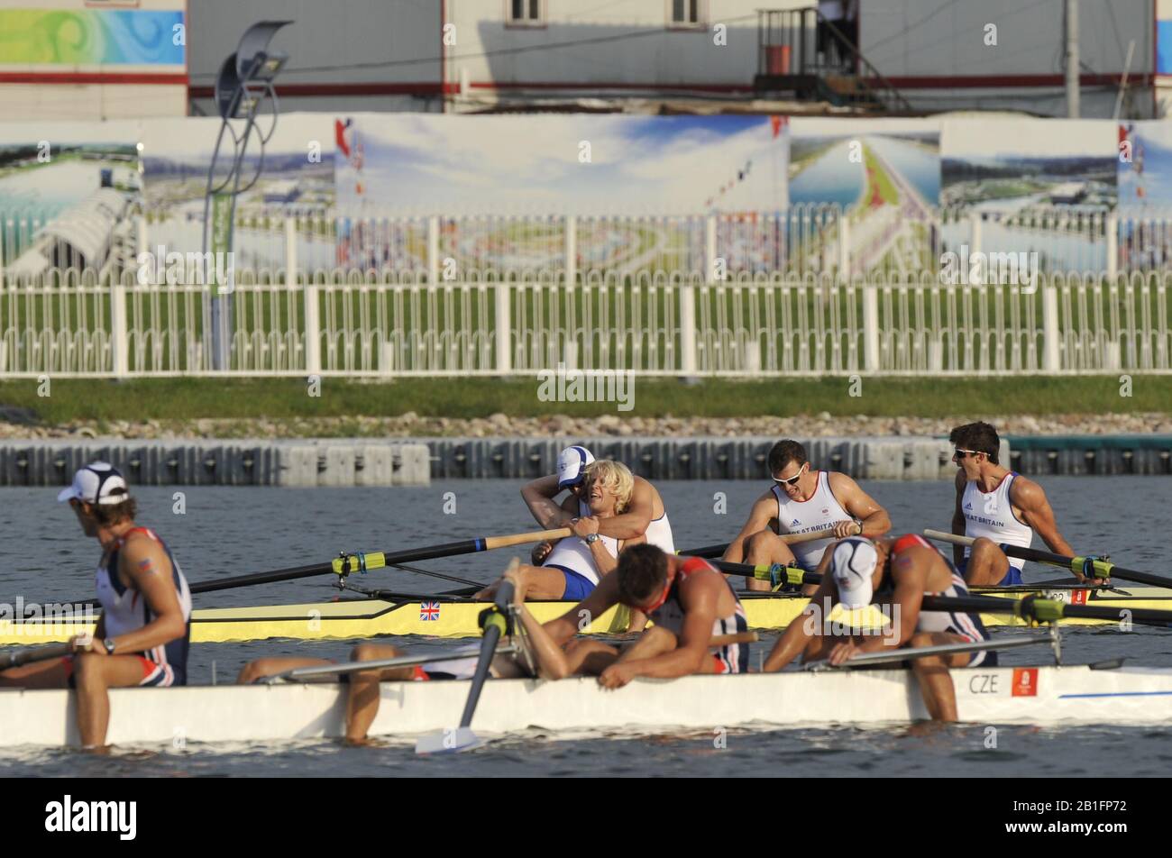 In the final stages of the mens fours final hi-res stock photography ...