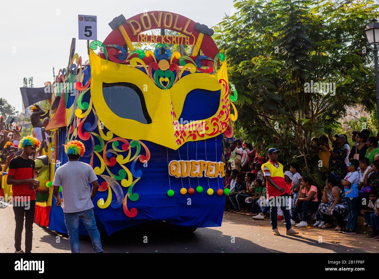 Margao,Goa/India- Feb 23 2020: Floats and characters on display during ...