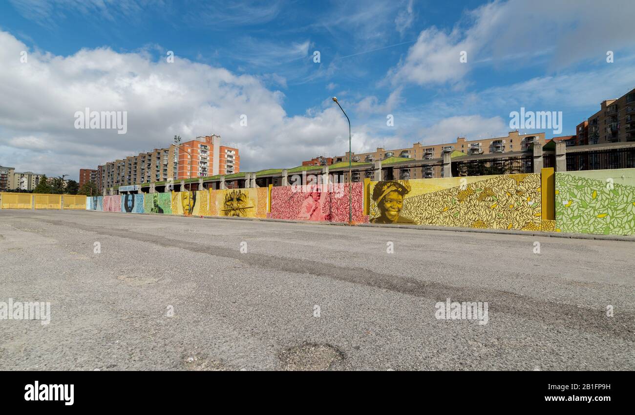 Naples - Italy. 25 february 2020: Pangea project - Garden of the five ...
