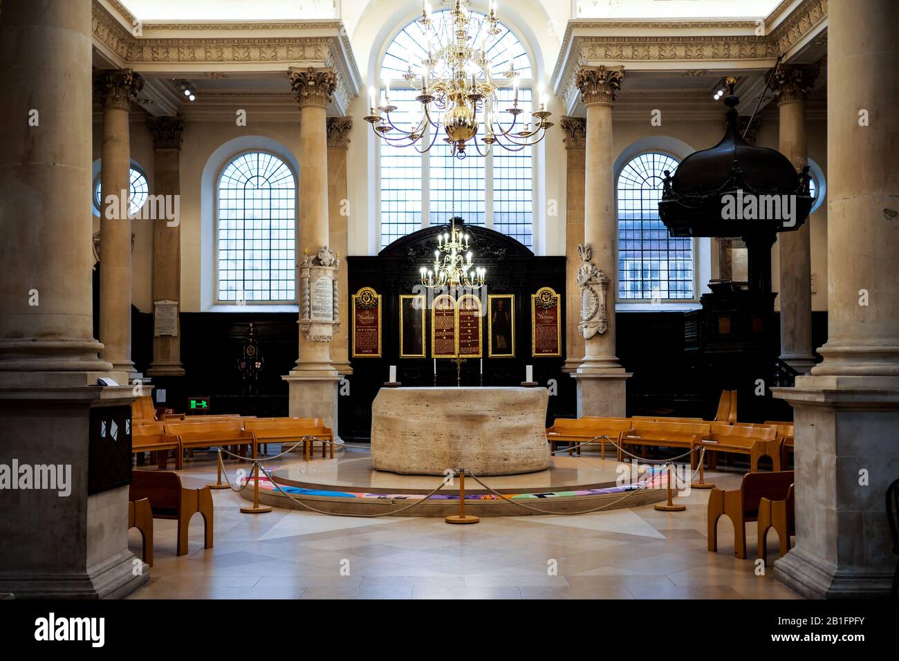 St Stephen Walbrook Stock Photo - Alamy