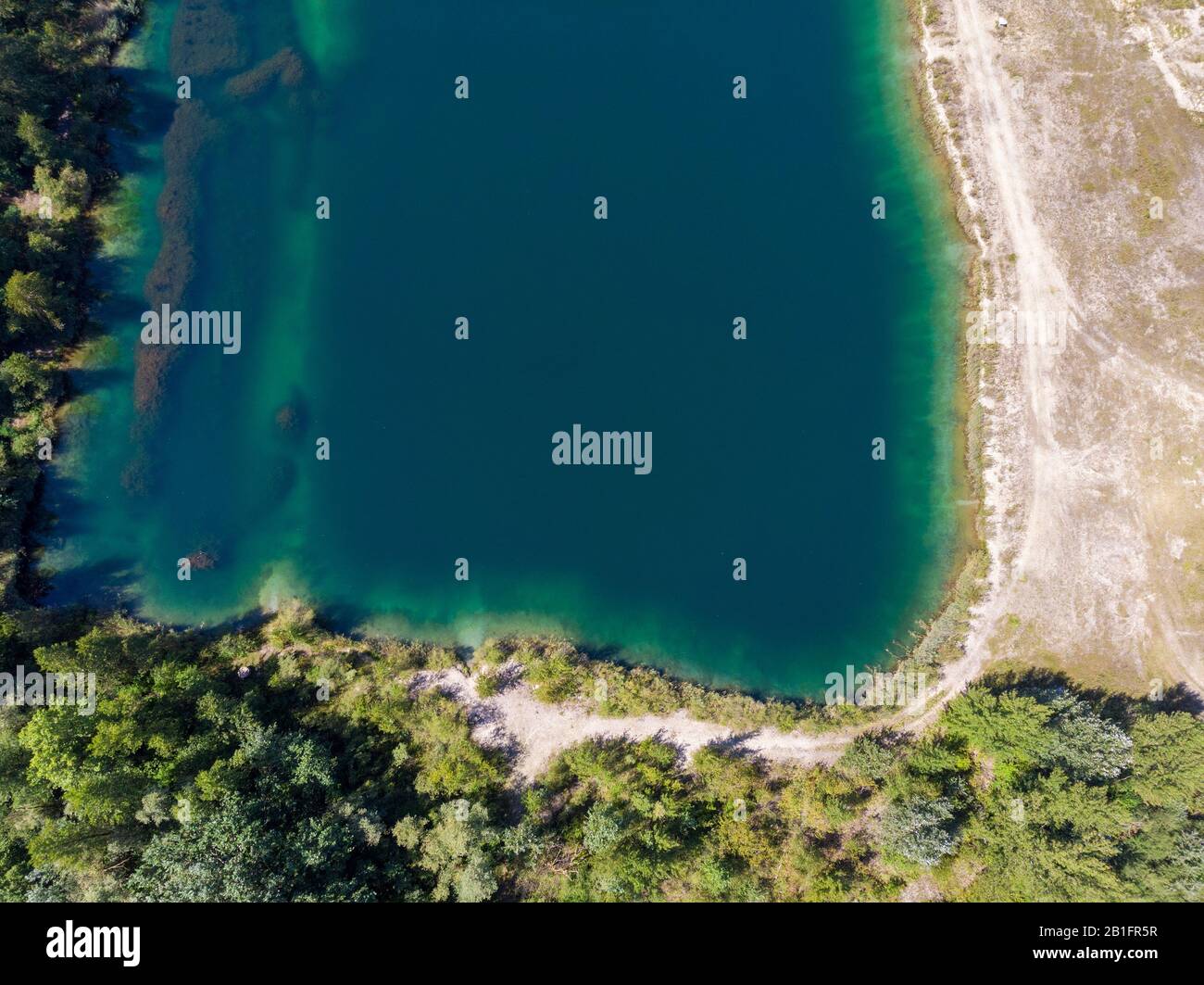Aerial view of a gravel pit, Croatia Stock Photo - Alamy