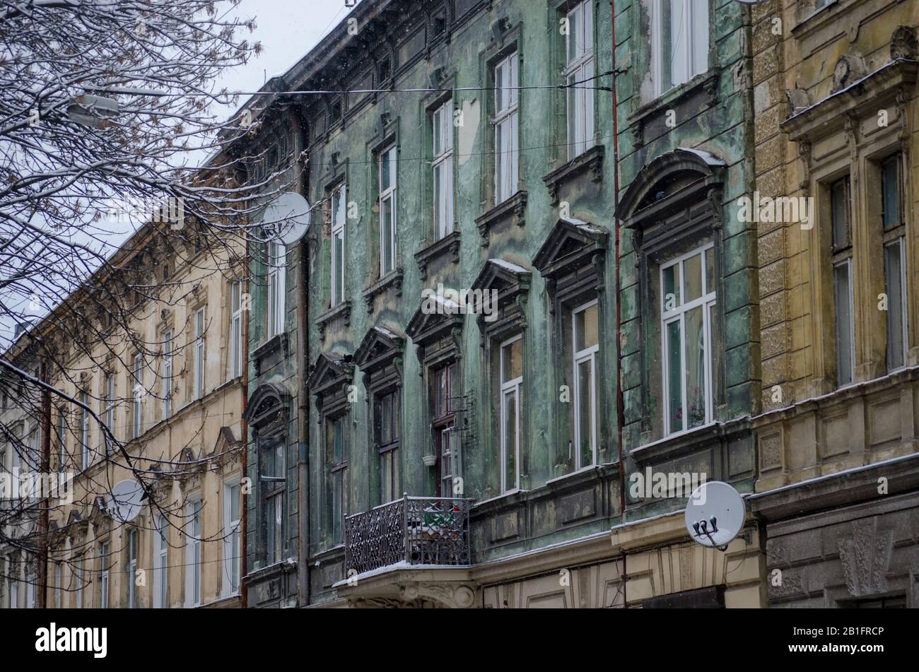 Historical Buildings in Lviv Stock Photo - Alamy