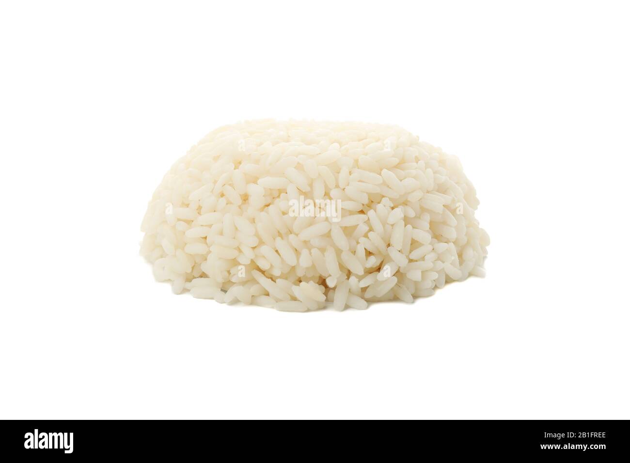 Boiled white rice isolated on white background Stock Photo - Alamy