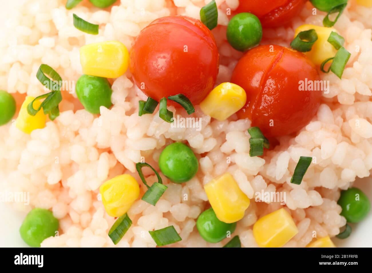 Delicious rice and vegetables texture background, close up Stock Photo ...