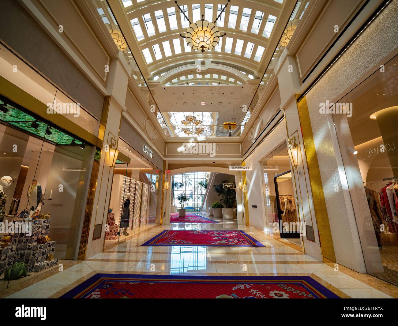 Las Vegas, FEB 1: Interior view of the Wynn Plaza Shops on FEB 1, 2020 ...