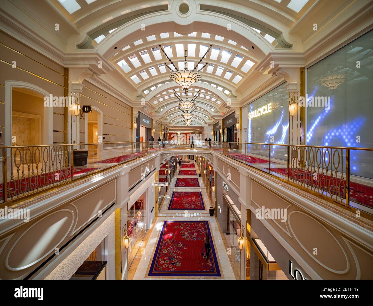 Las Vegas, FEB 1: Interior view of the Wynn Plaza Shops on FEB 1, 2020 ...