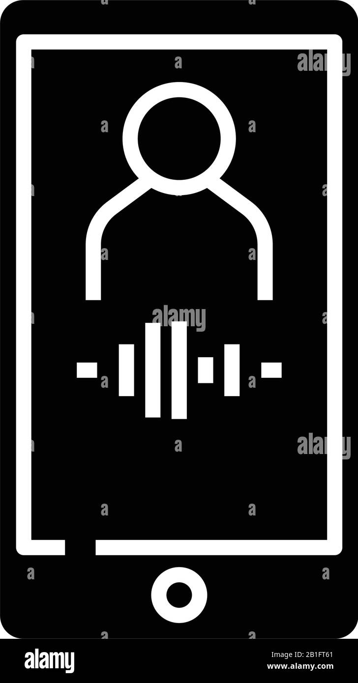 Audio record black icon, concept illustration, vector flat symbol ...