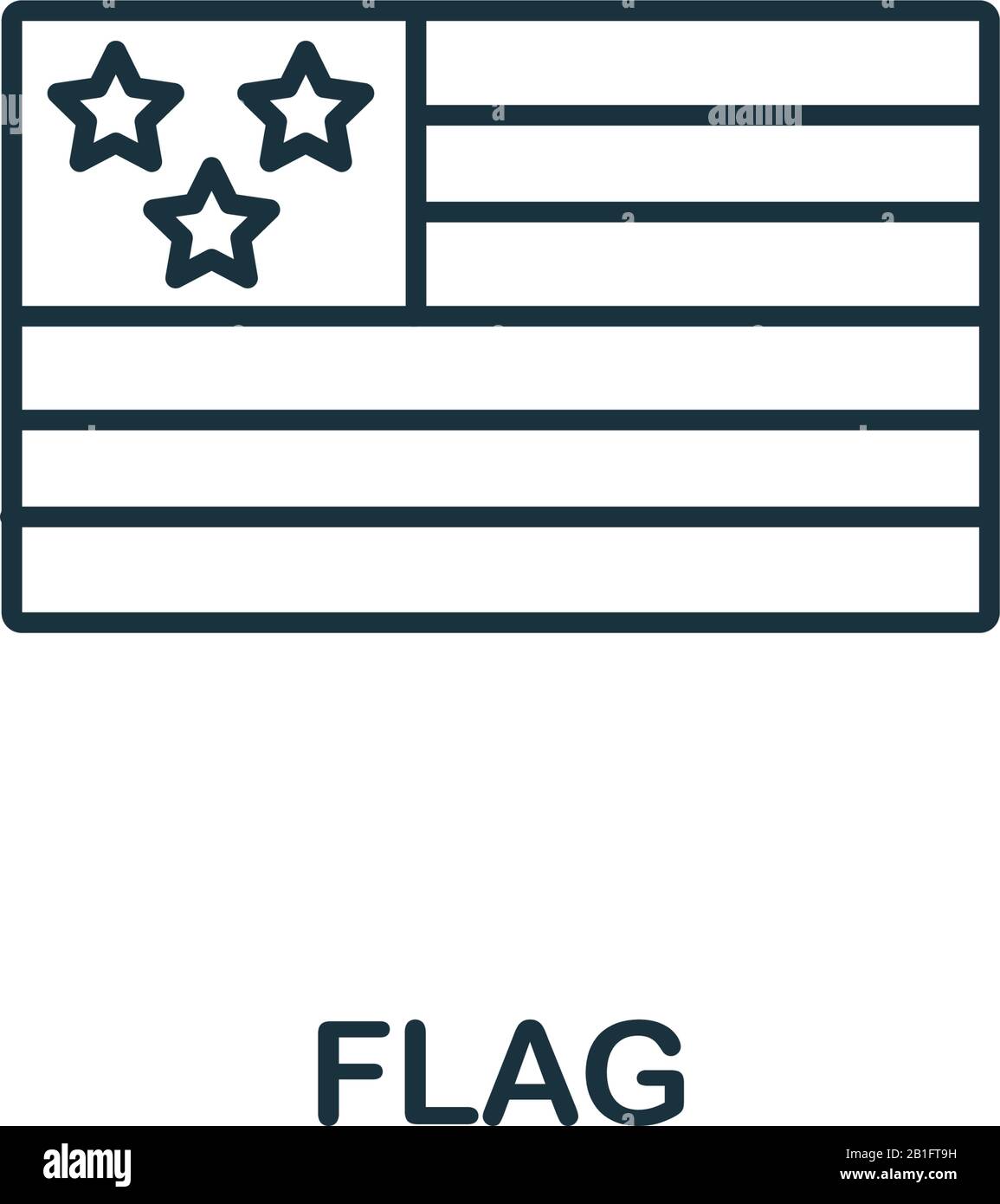Flag icon from usa collection. Simple line Flag icon for templates, web ...