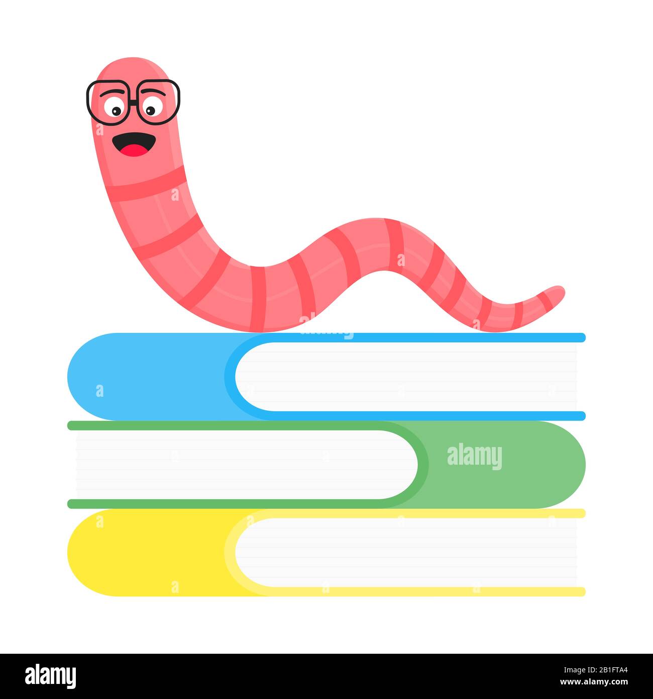 Funny Bookworm Cartoon