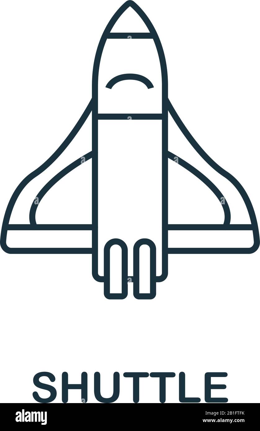 Shuttle icon from usa collection. Simple line Shuttle icon for ...