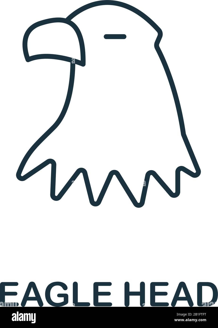 Eagle Head icon from usa collection. Simple line Eagle Head icon for ...