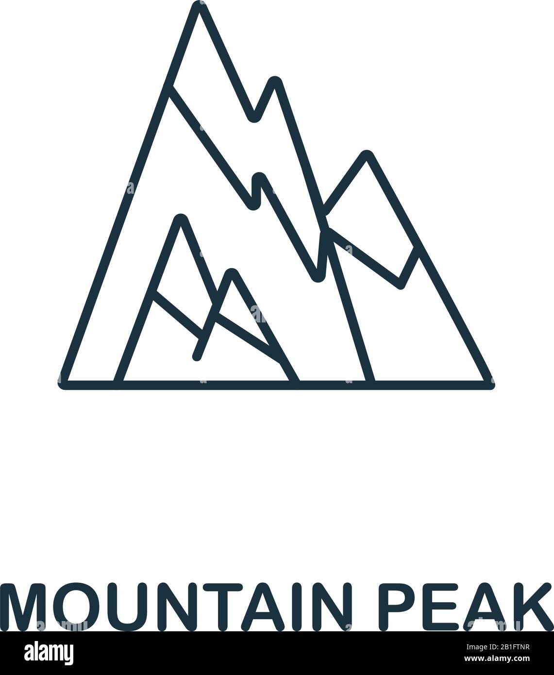 Mountain Peak icon from success collection. Simple line element ...