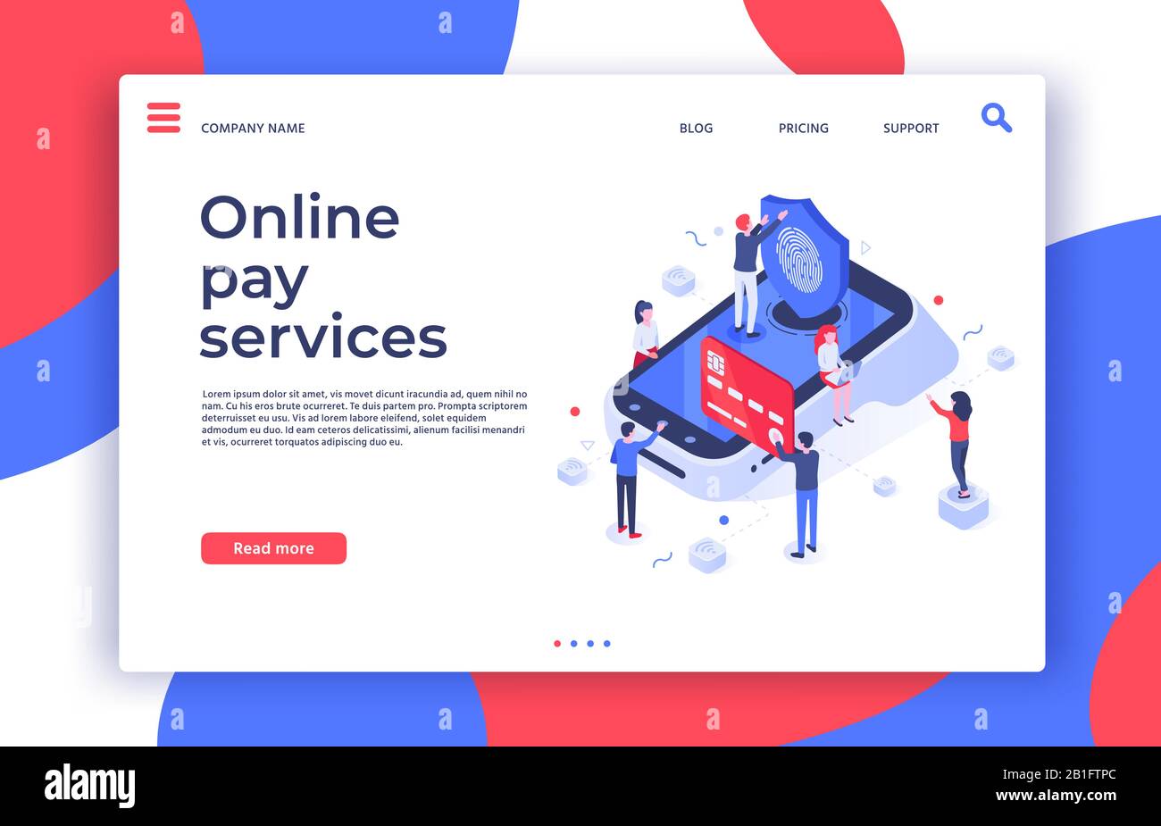 Isometric mobile payments. People pay via POS terminal using smartphone, digital payment and ...