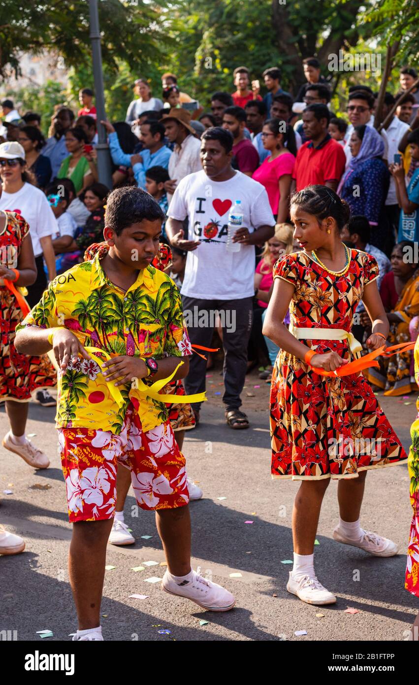 Margao,Goa/India- Feb 23 2020: Floats and characters on display during ...