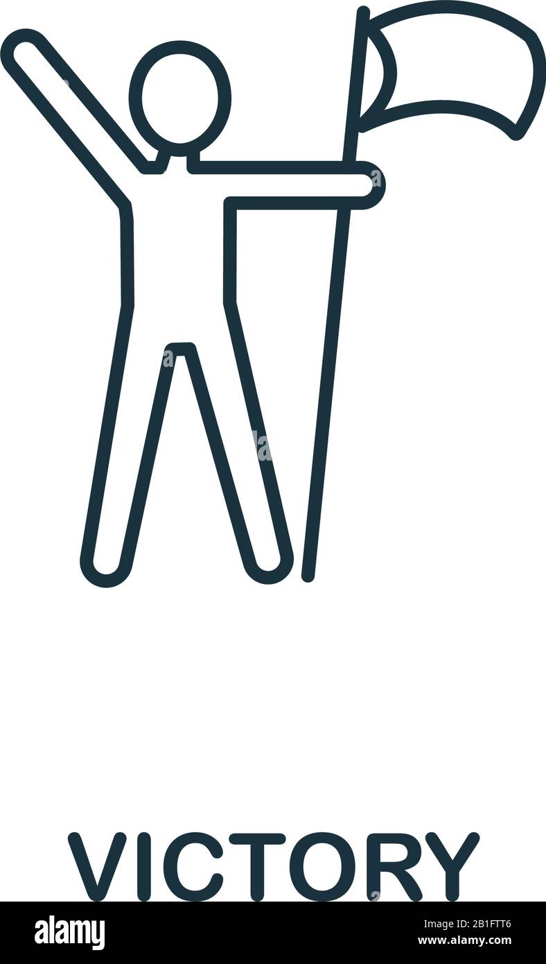 Victory icon from success collection. Simple line element Victory ...