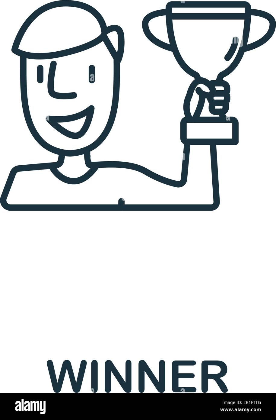 Winner icon from success collection. Simple line element Winner symbol ...