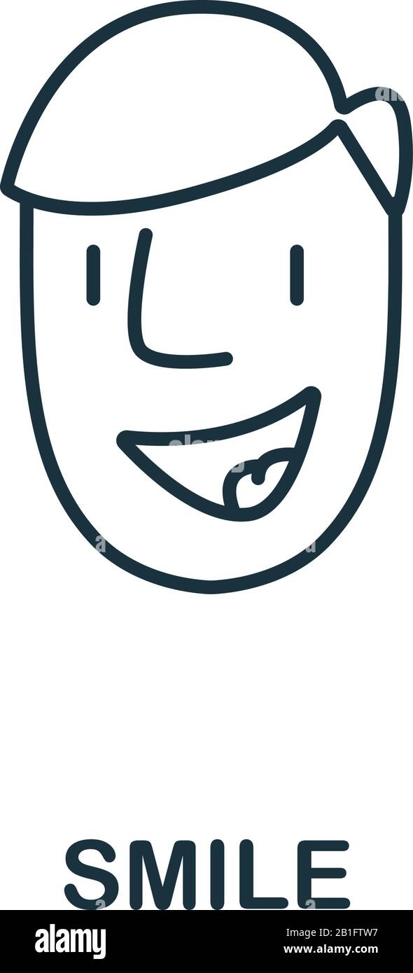 Smile icon from success collection. Simple line element Smile symbol ...