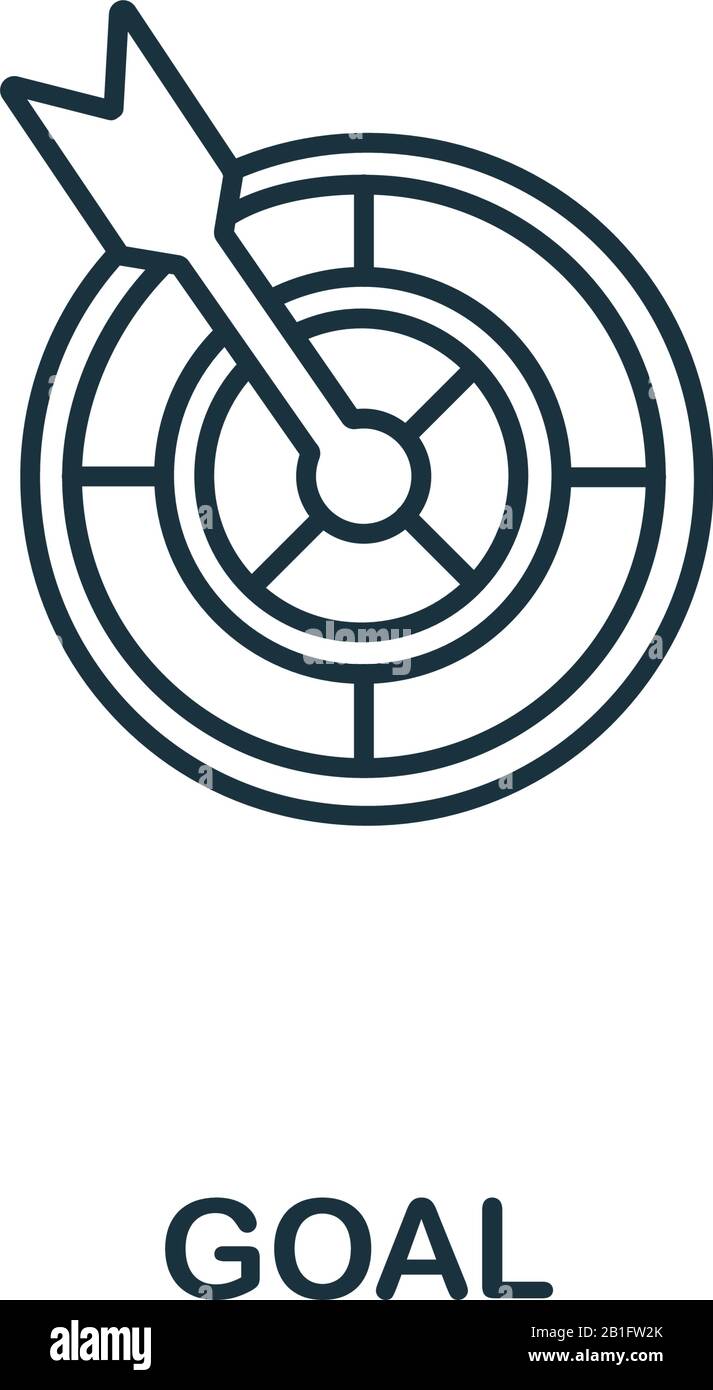 Goal icon from success collection. Simple line element Goal symbol for ...