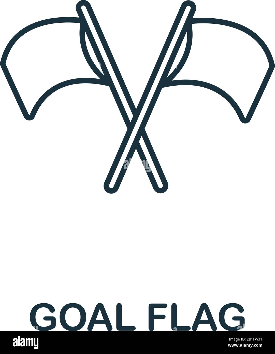 Goal Flag icon from success collection. Simple line element Goal Flag ...