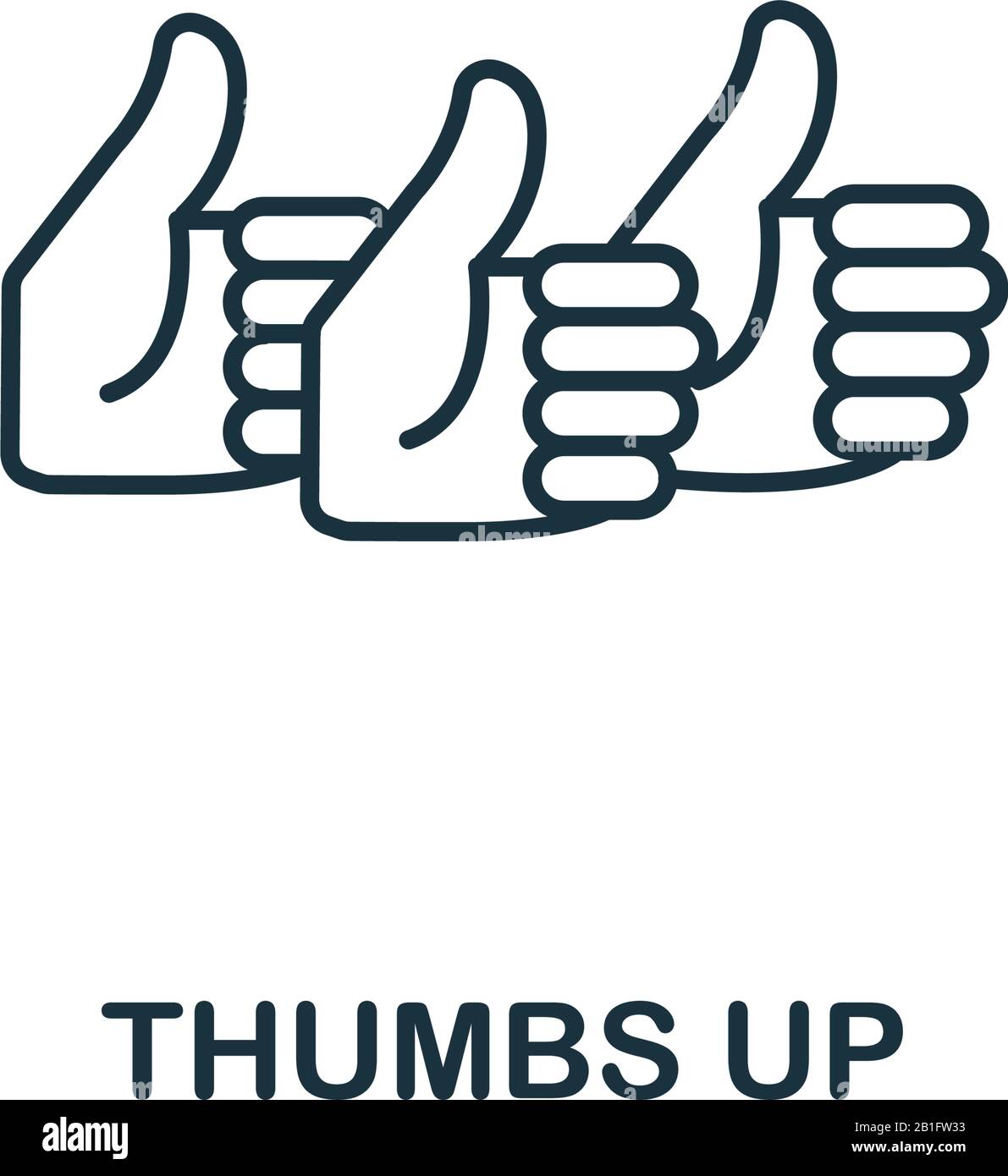 Thumbs Up icon from success collection. Simple line element Thumbs Up ...