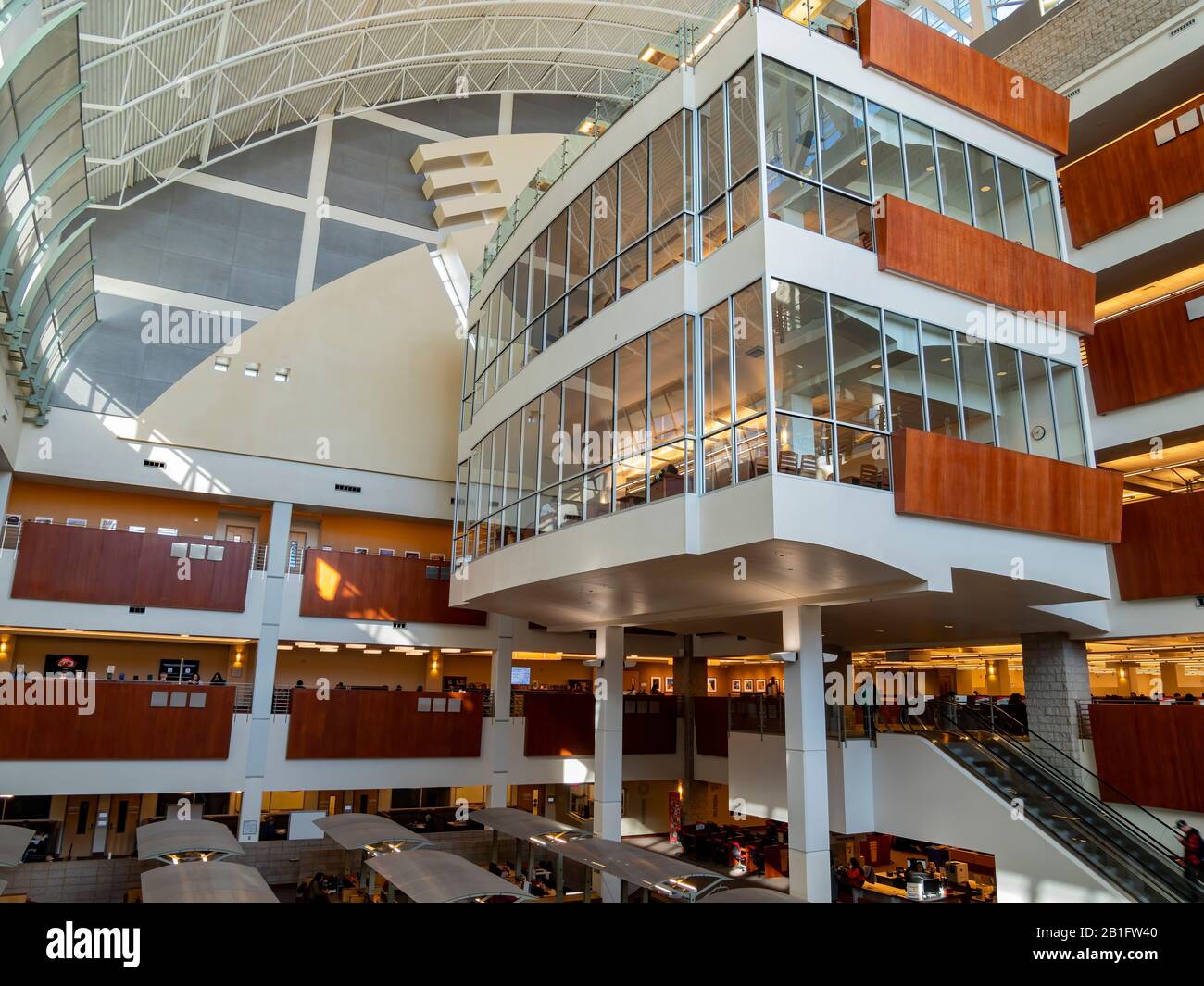 Las Vegas, FEB 12: Interior view of the UNLV Lied Library on FEB 12 ...
