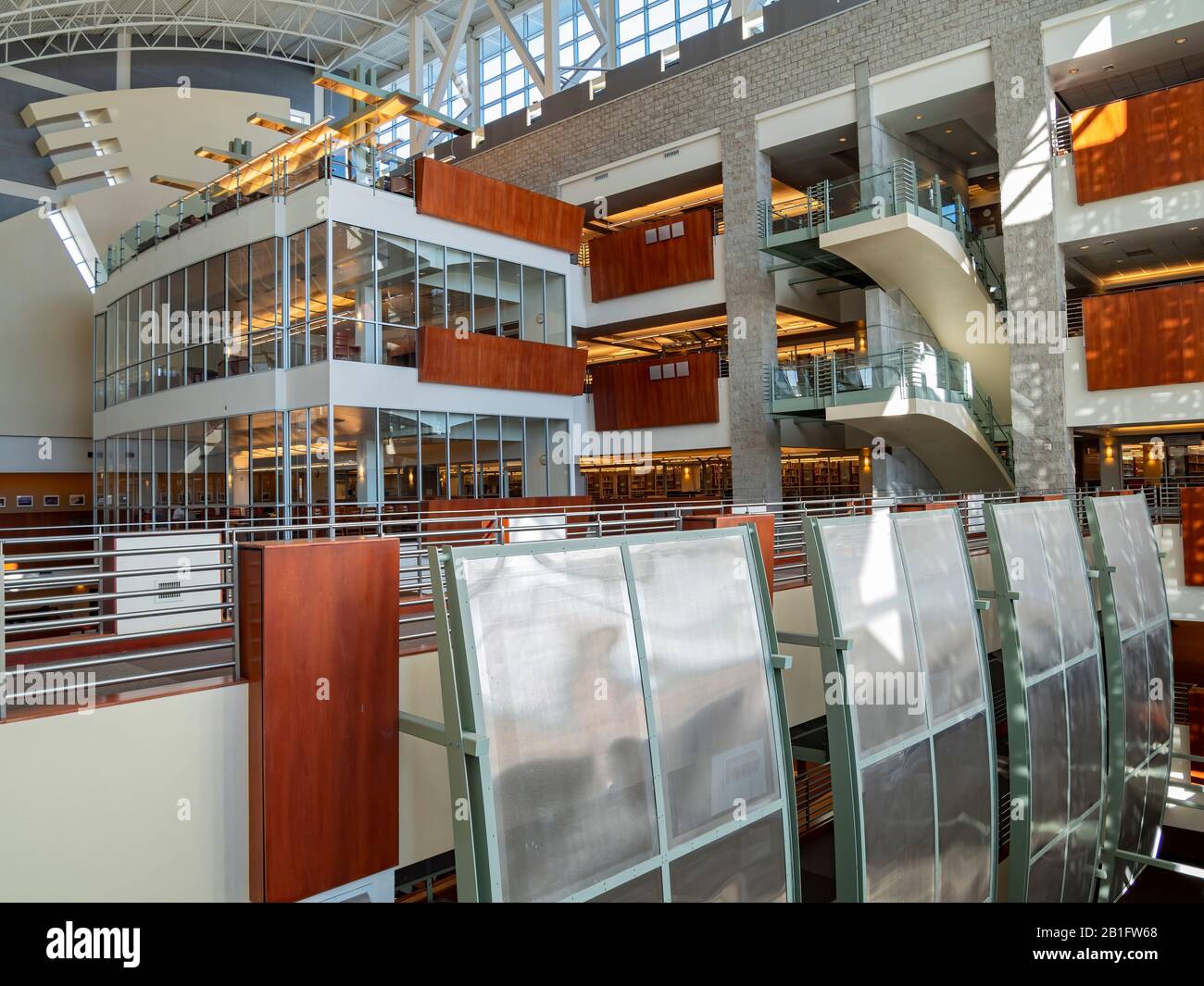 Las Vegas, FEB 12: Interior view of the UNLV Lied Library on FEB 12 ...