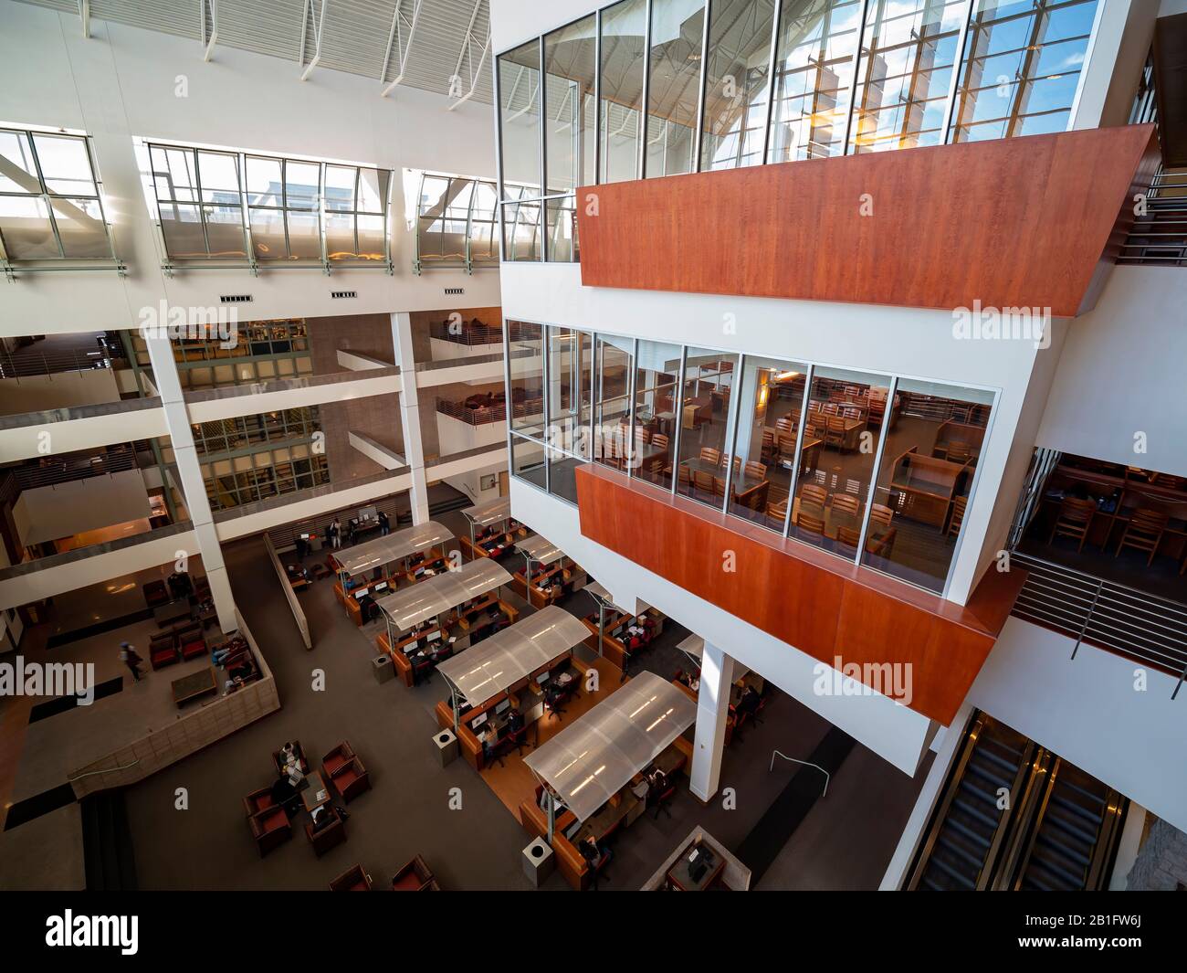 Las Vegas, FEB 12: Interior view of the UNLV Lied Library on FEB 12 ...
