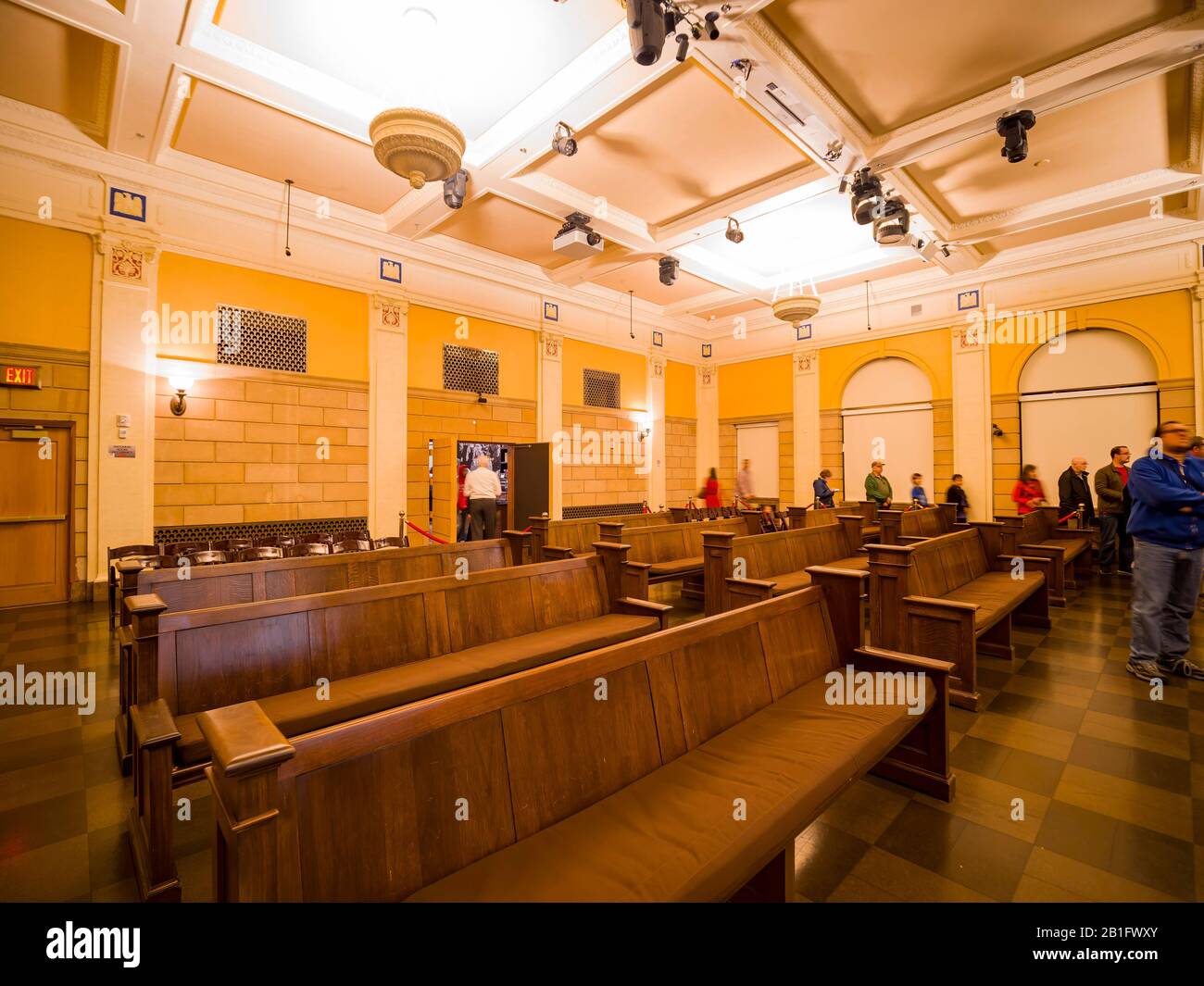 Las Vegas, FEB 14: Interior view of the Mob Museum on FEB 14, 2020 at ...