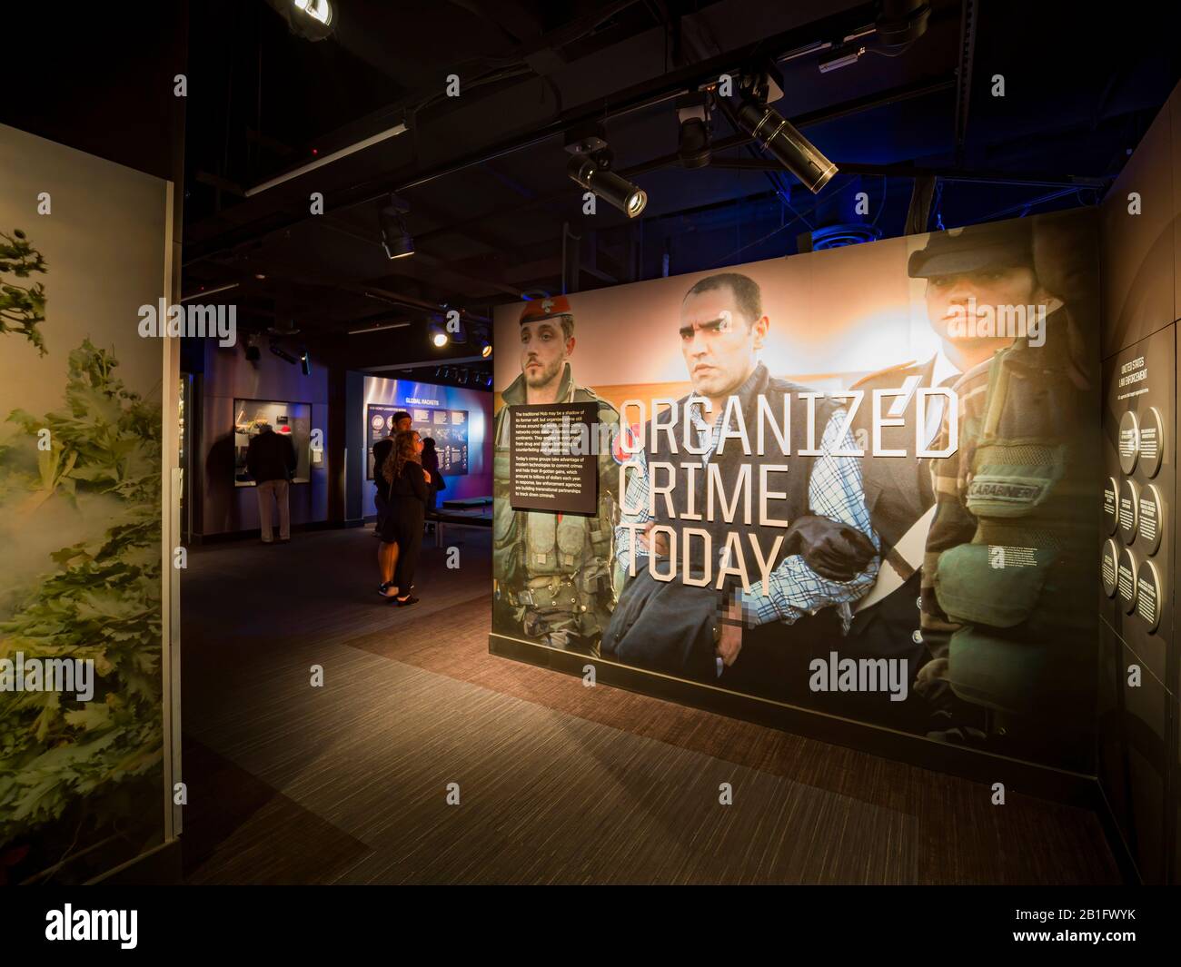 Las Vegas, FEB 14: Interior view of the Mob Museum on FEB 14, 2020 at ...