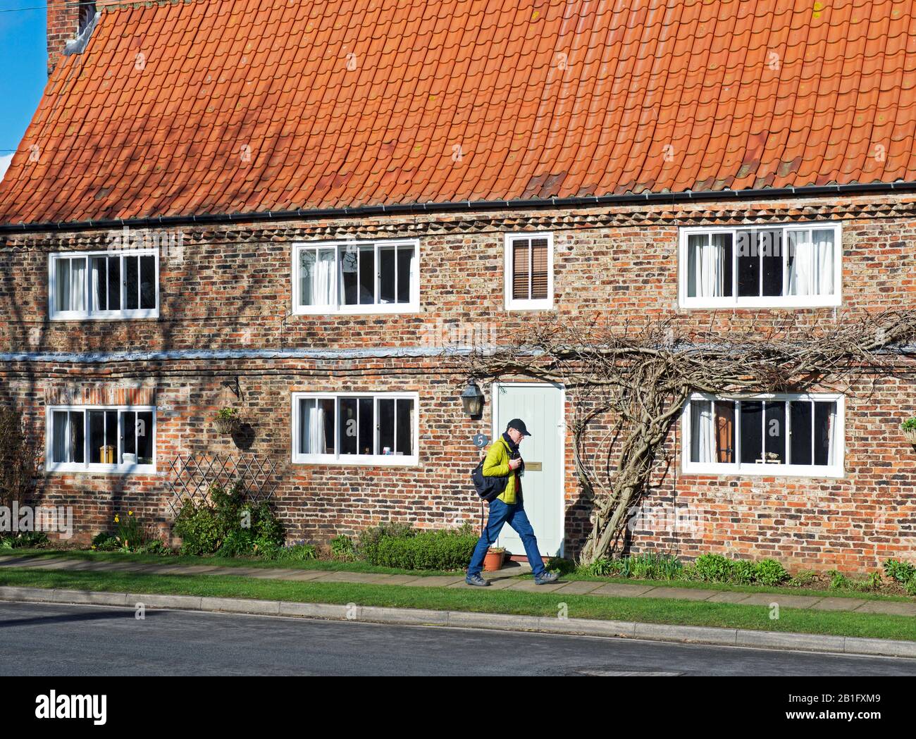 Houses in the village of Wheldrake, North Yorkshire, England UK Stock ...