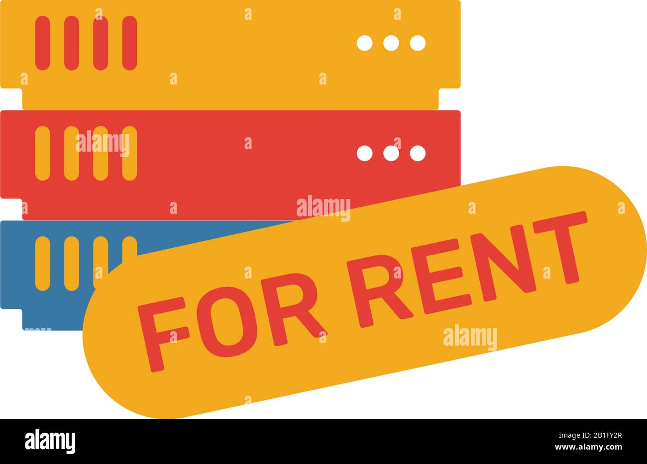 Server Rental icon. Simple element from web hosting icons collection ...