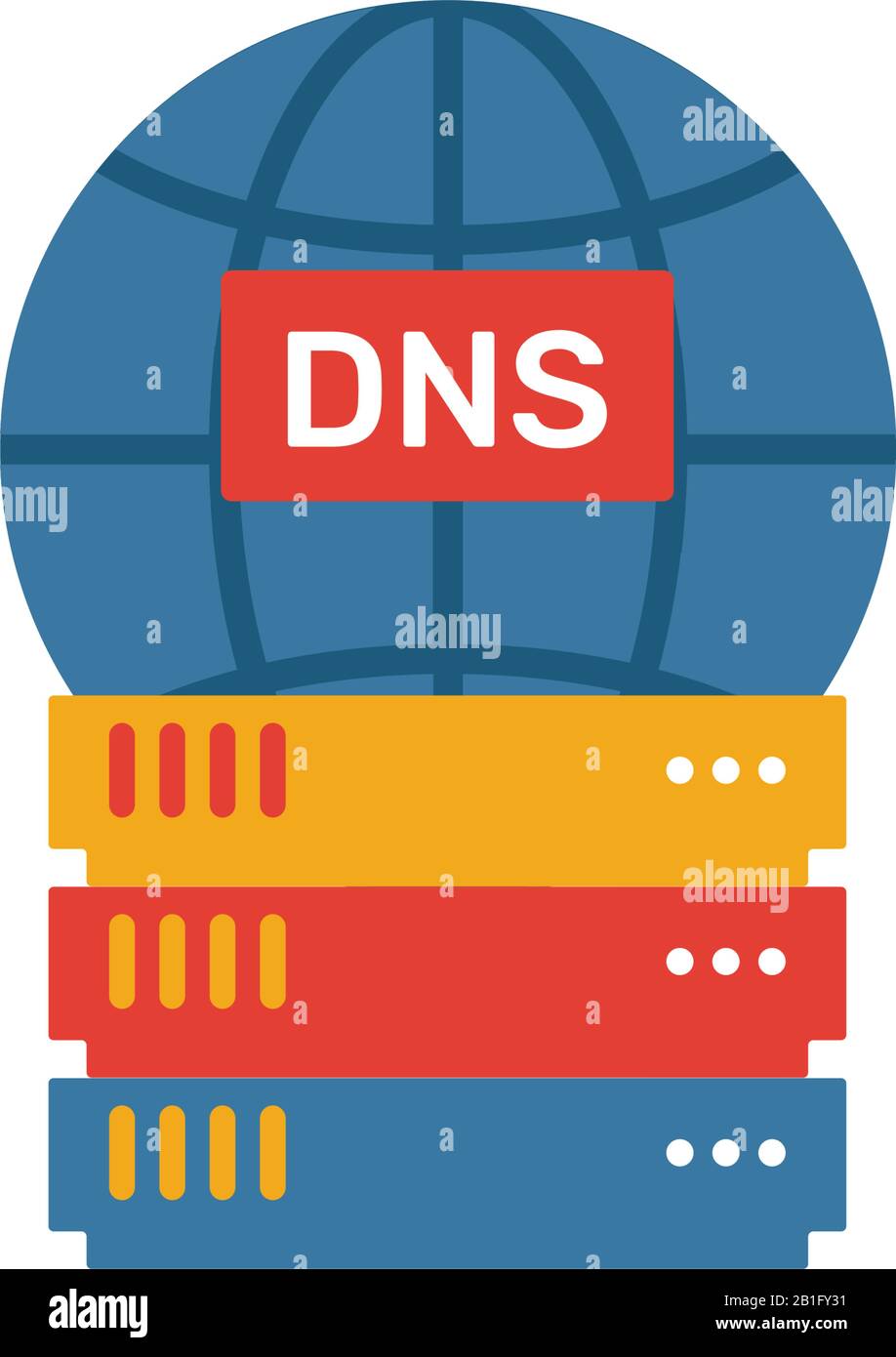 Dns icon. Simple element from web hosting icons collection. Creative Dns icon ui, ux, apps ...